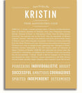 Kristin | Name Art Print – Name Stories
