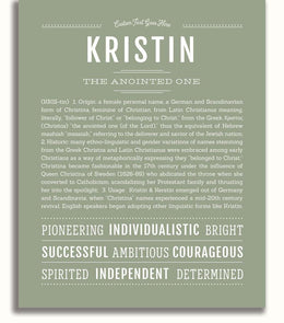 Kristin | Name Art Print – Name Stories