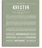 Kristin Personalized Name Meaning Art Prints – Name Stories