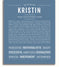 Kristin Personalized Name Meaning Art Prints – Name Stories