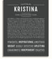 Kristina Personalized Name Meaning Art Prints – Name Stories