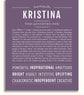 Kristina Personalized Name Meaning Art Prints – Name Stories