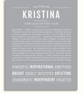 Kristina | Name Art Print – Name Stories