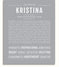 Kristina Personalized Name Meaning Art Prints – Name Stories