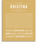 Kristina | Name Art Print – Name Stories