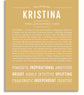 Kristina Personalized Name Meaning Art Prints – Name Stories