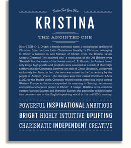 Kristina | Name Art Print – Name Stories