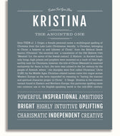Kristina | Name Art Print – Name Stories