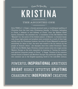Kristina | Name Art Print – Name Stories
