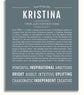 Kristina Personalized Name Meaning Art Prints – Name Stories