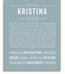 Kristina | Name Art Print – Name Stories