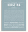 Kristina | Name Art Print – Name Stories