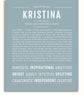 Kristina Personalized Name Meaning Art Prints – Name Stories