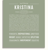 Kristina | Name Art Print – Name Stories