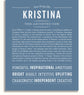 Kristina Personalized Name Meaning Art Prints – Name Stories