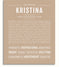 Kristina Personalized Name Meaning Art Prints – Name Stories