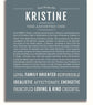 Kristine | Name Art Print – Name Stories