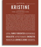Kristine | Name Art Print – Name Stories