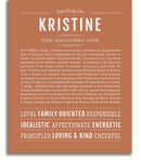 Kristine | Name Art Print – Name Stories