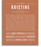 Kristine | Name Art Print – Name Stories