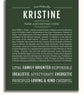 Kristine | Name Art Print – Name Stories