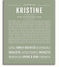 Kristine | Name Art Print – Name Stories