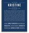Kristine Personalized Name Meaning Art Prints – Name Stories