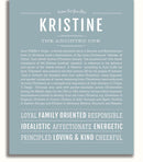 Kristine | Name Art Print – Name Stories
