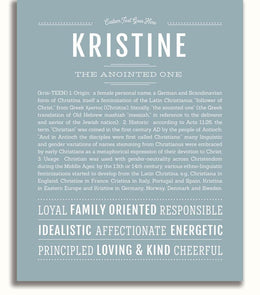 Kristine | Name Art Print – Name Stories