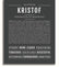 Kristof | Name Art Print – Name Stories