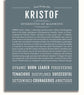 Kristof Personalized Name Meaning Art Prints – Name Stories