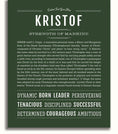 Kristof | Name Art Print – Name Stories