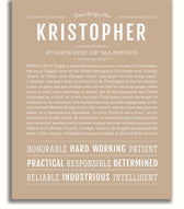 Kristopher | Name Art Print – Name Stories