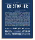 Kristopher | Name Art Print – Name Stories