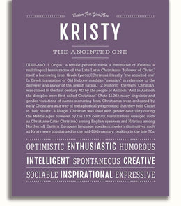 Kristy | Name Art Print – Name Stories