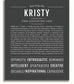 Kristy Personalized Name Meaning Art Prints – Name Stories