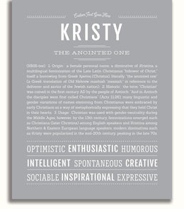 Kristy | Name Art Print – Name Stories