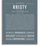 Kristy | Name Art Print – Name Stories
