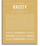 Kristy Personalized Name Meaning Art Prints – Name Stories
