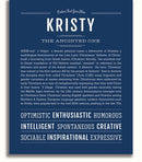 Kristy | Name Art Print – Name Stories