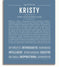 Kristy Personalized Name Meaning Art Prints – Name Stories
