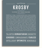 Krosby | Name Art Print – Name Stories