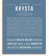 Krysta | Name Art Print – Name Stories