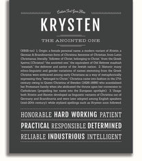 Krysten | Name Art Print – Name Stories