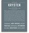 Krysten | Name Art Print – Name Stories