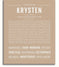 Krysten | Name Art Print – Name Stories