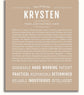 Krysten | Name Art Print – Name Stories