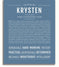 Krysten | Name Art Print – Name Stories