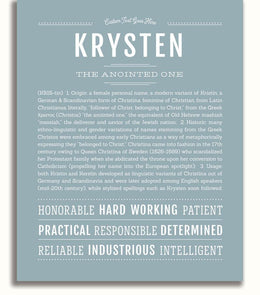 Krysten | Name Art Print – Name Stories