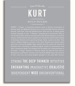 Kurt | Name Art Print – Name Stories